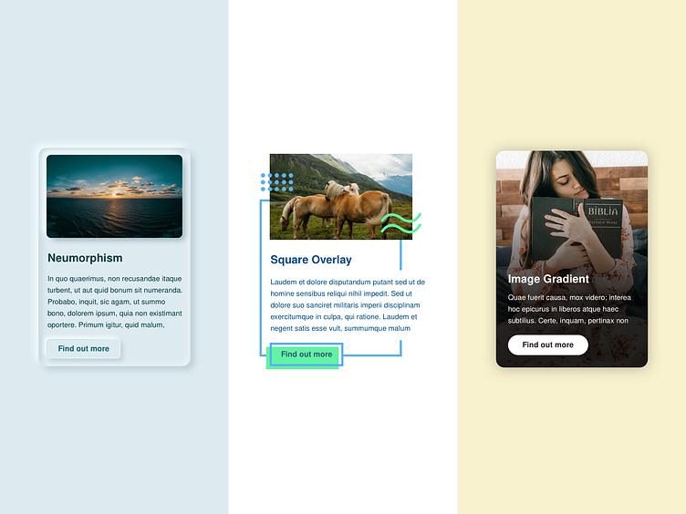 Card UI Examples Round 2: Neumorphism & More! by Richard Jarvis on Dribbble