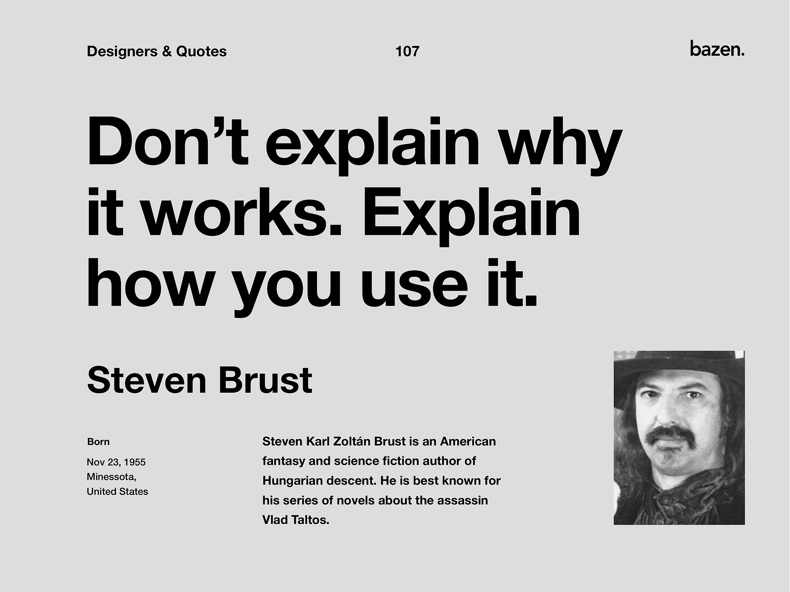 Quote - Steven Burst by bazen.talks on Dribbble