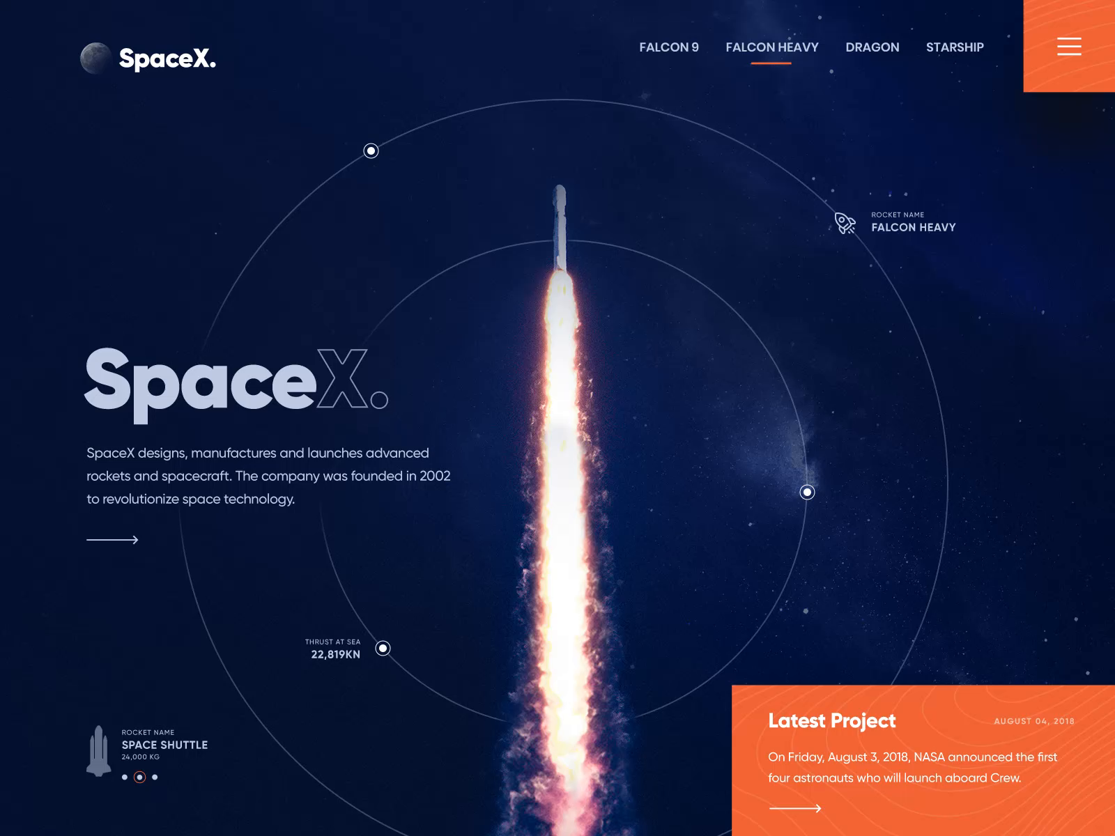 SpaceX Website Design by Xulfi Shah on Dribbble