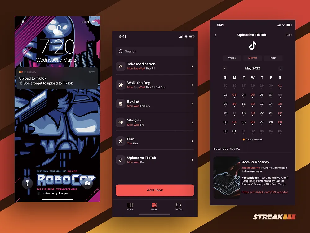 Browse thousands of Streak UI images for design inspiration | Dribbble
