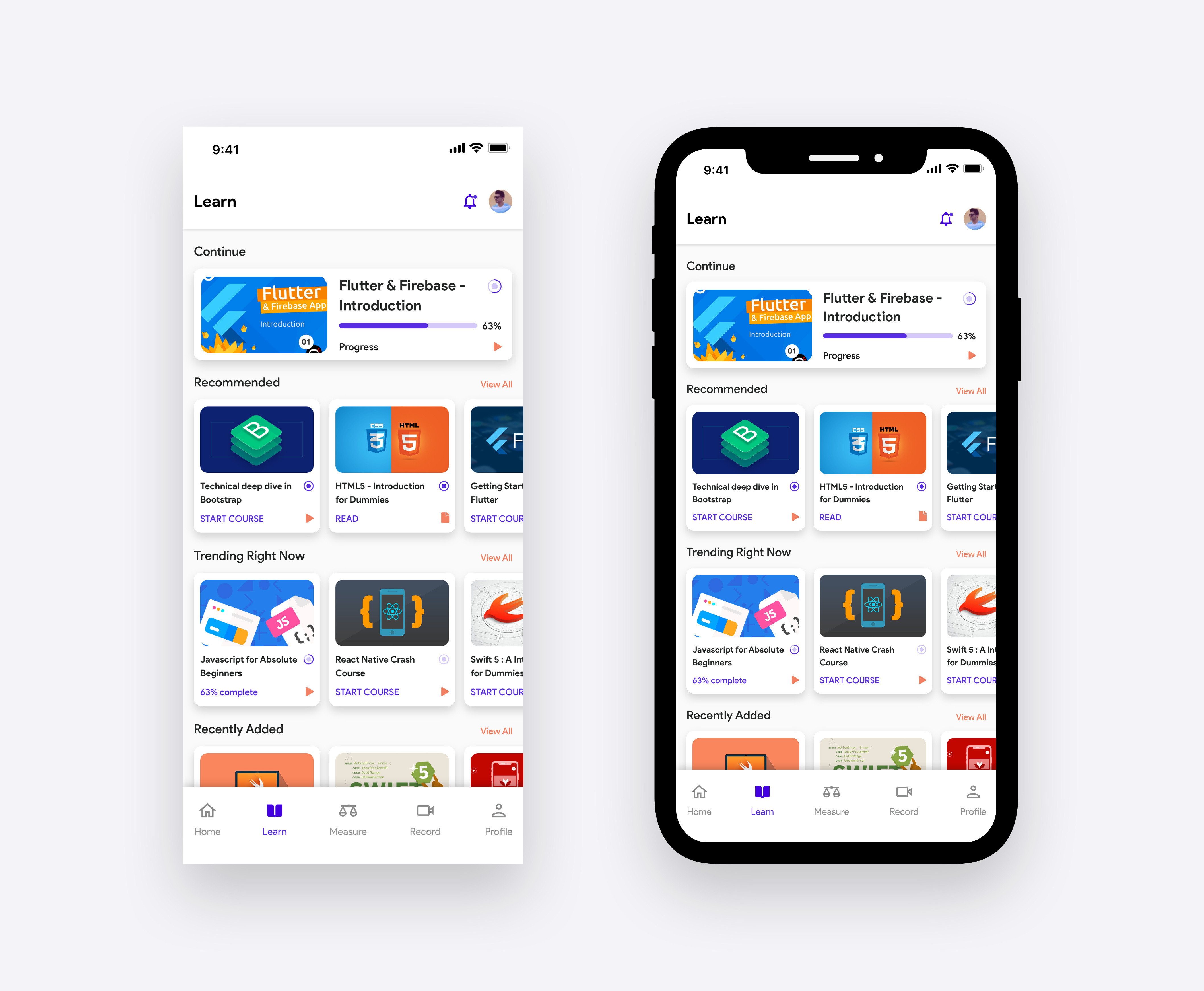 Levelup Learning App - Learn Screen by Moeed Shahid on Dribbble