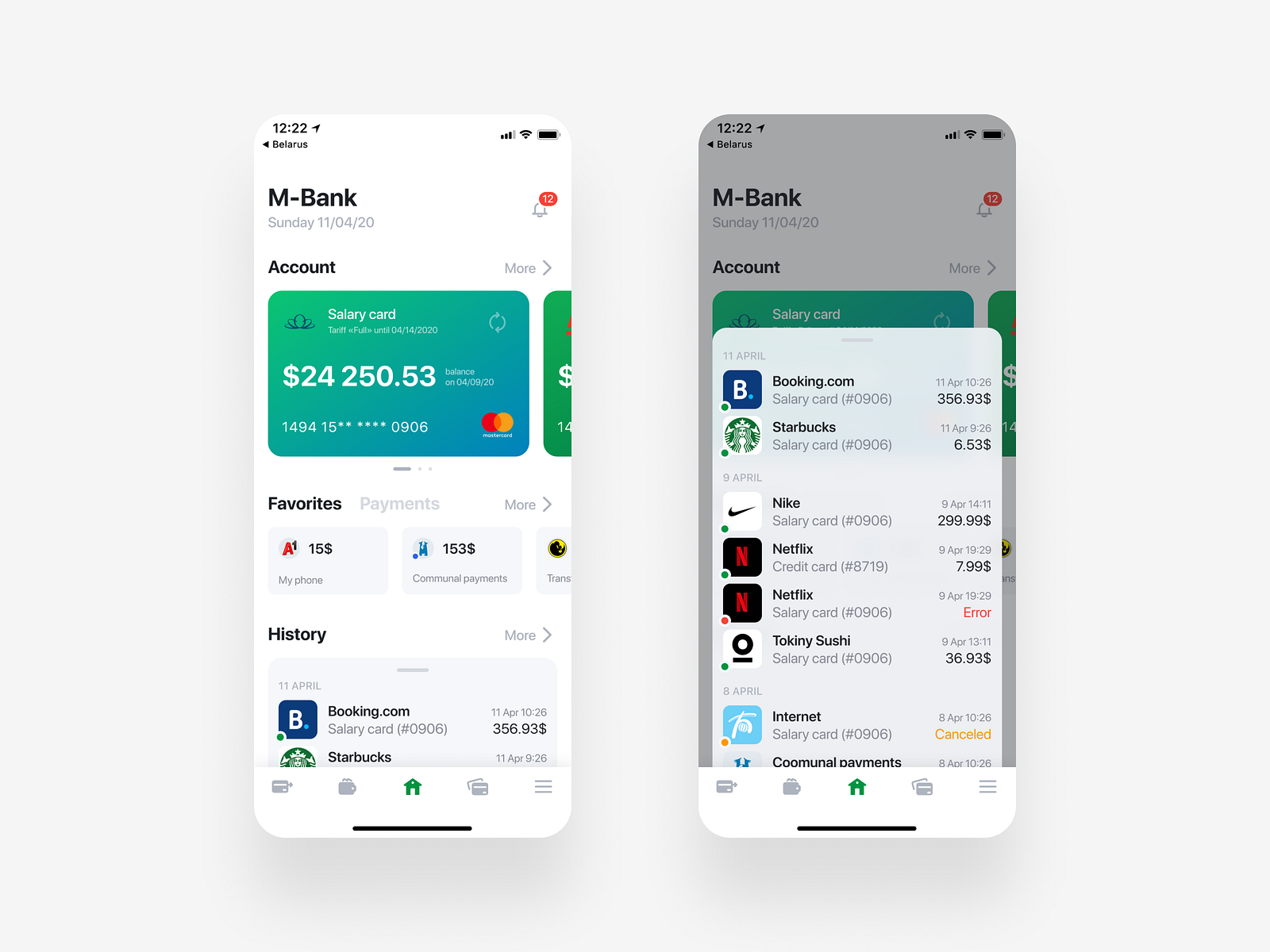 M-bank App by Yauheni Neviarouskiy on Dribbble