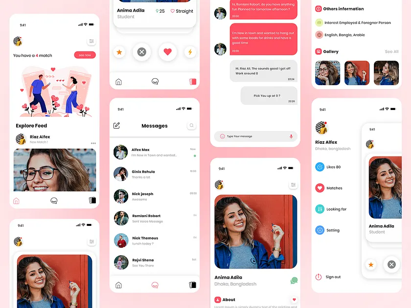Dating App UI designs, themes, templates and downloadable graphic ...