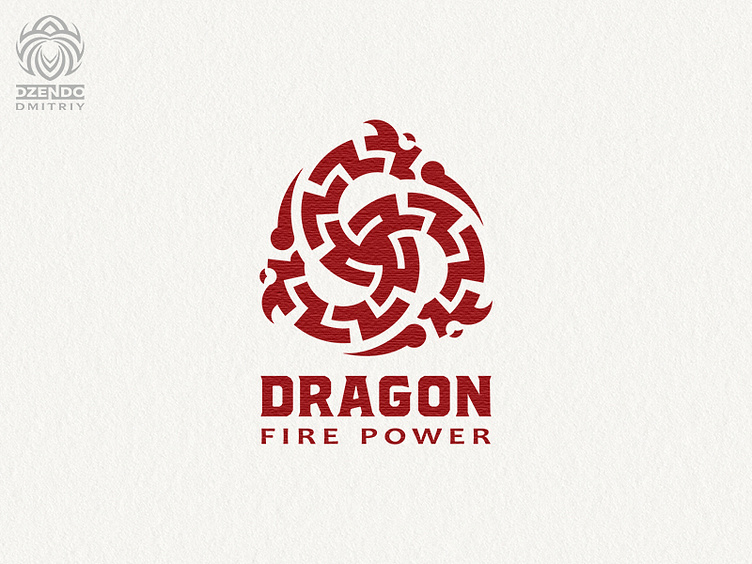Dragon fire power logo by Dmitriy DZENDO on Dribbble