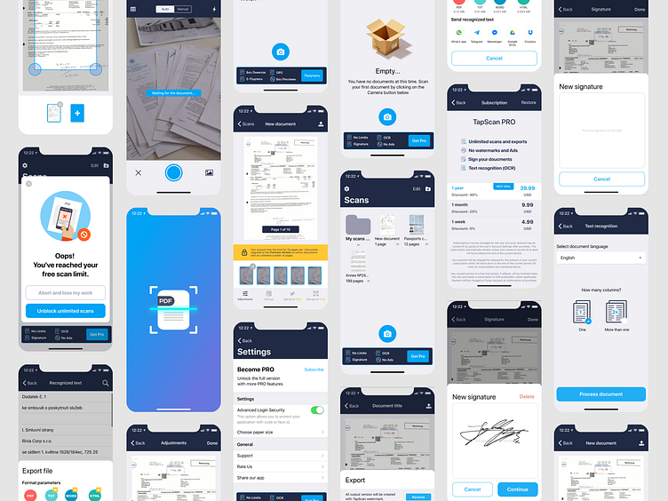 iOS Scan app design by vladchai on Dribbble