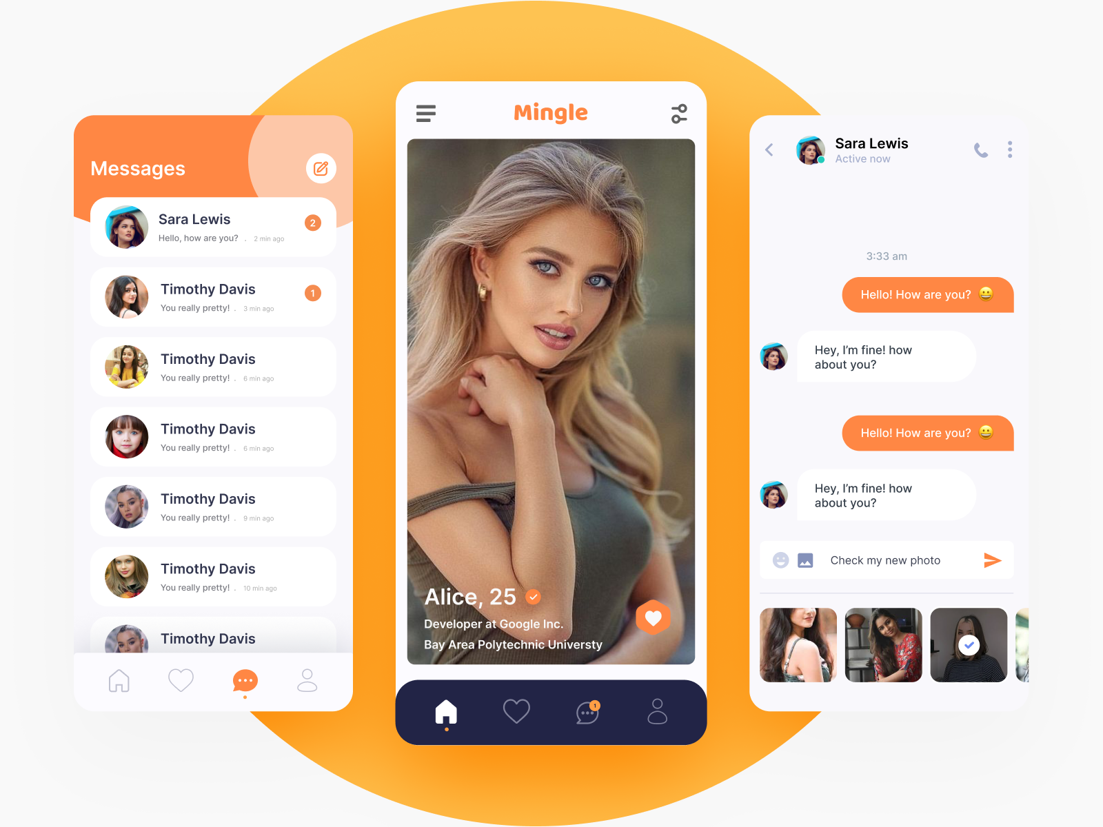 Mingle App Exploration by Arslan Ali on Dribbble