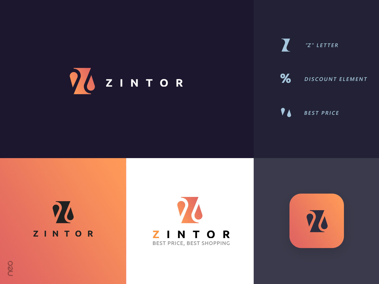 Zintor logo by Hossein Motevalli - NeoStudio on Dribbble