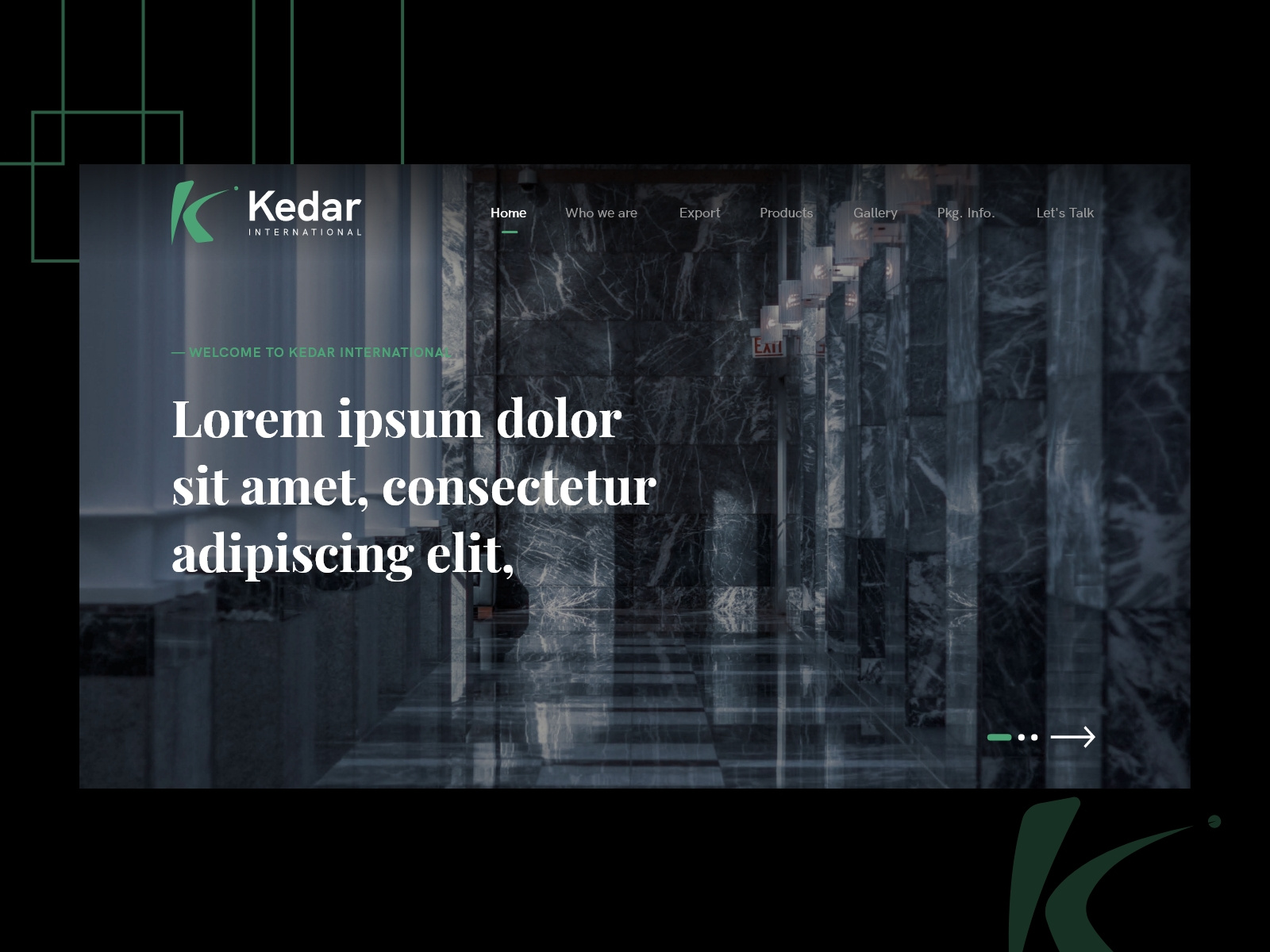 Kedar International Web and logo design by Dacnis Design (Viren ...