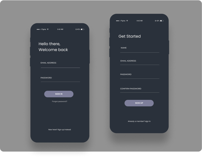 Dark Theme Signup/Login screen by Bolaji Olanrewaju on Dribbble