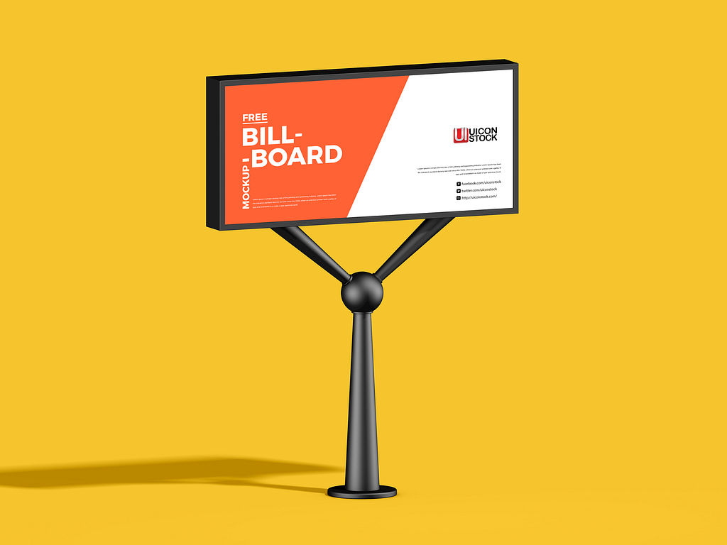 Free Advertisement Billboard Mockup by Ess Kay | uiconstock on Dribbble