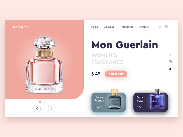 Perfume Website UI Design by Parshant Designs on Dribbble