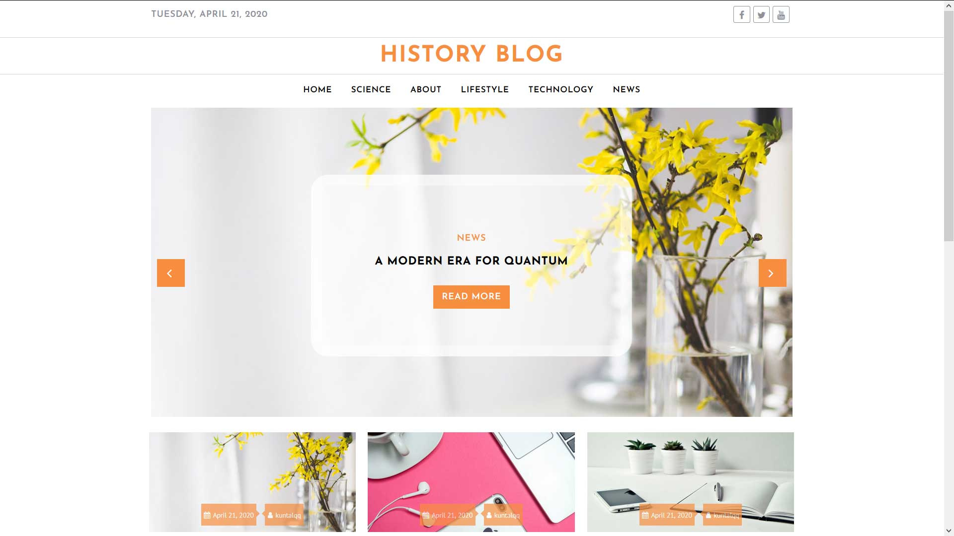 History blog by Kuntal on Dribbble
