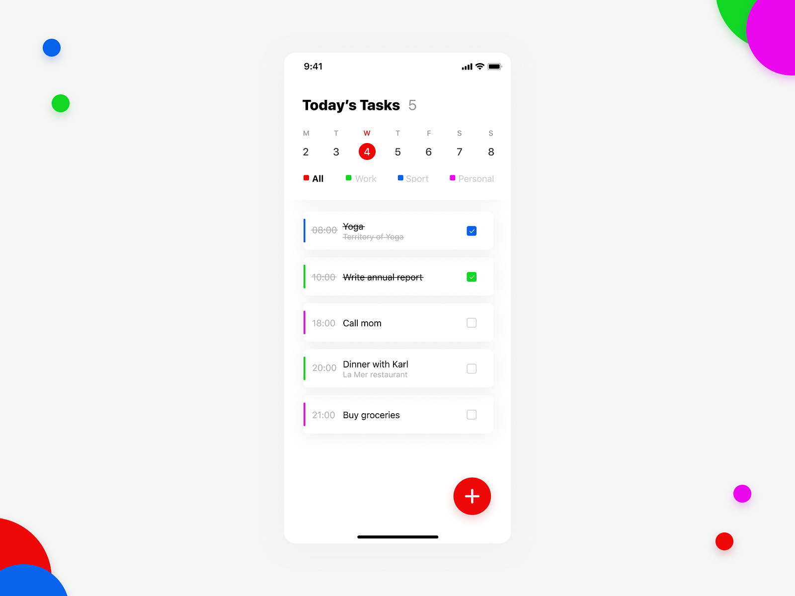 Daily UI #042 - ToDo List by Anastasia Lapikova on Dribbble