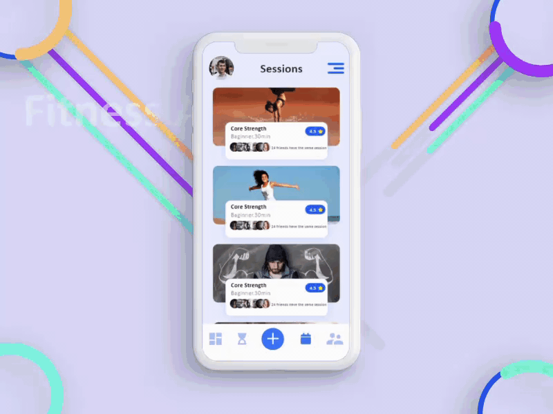 Fitness App Design (Animation) by Karim Saif on Dribbble