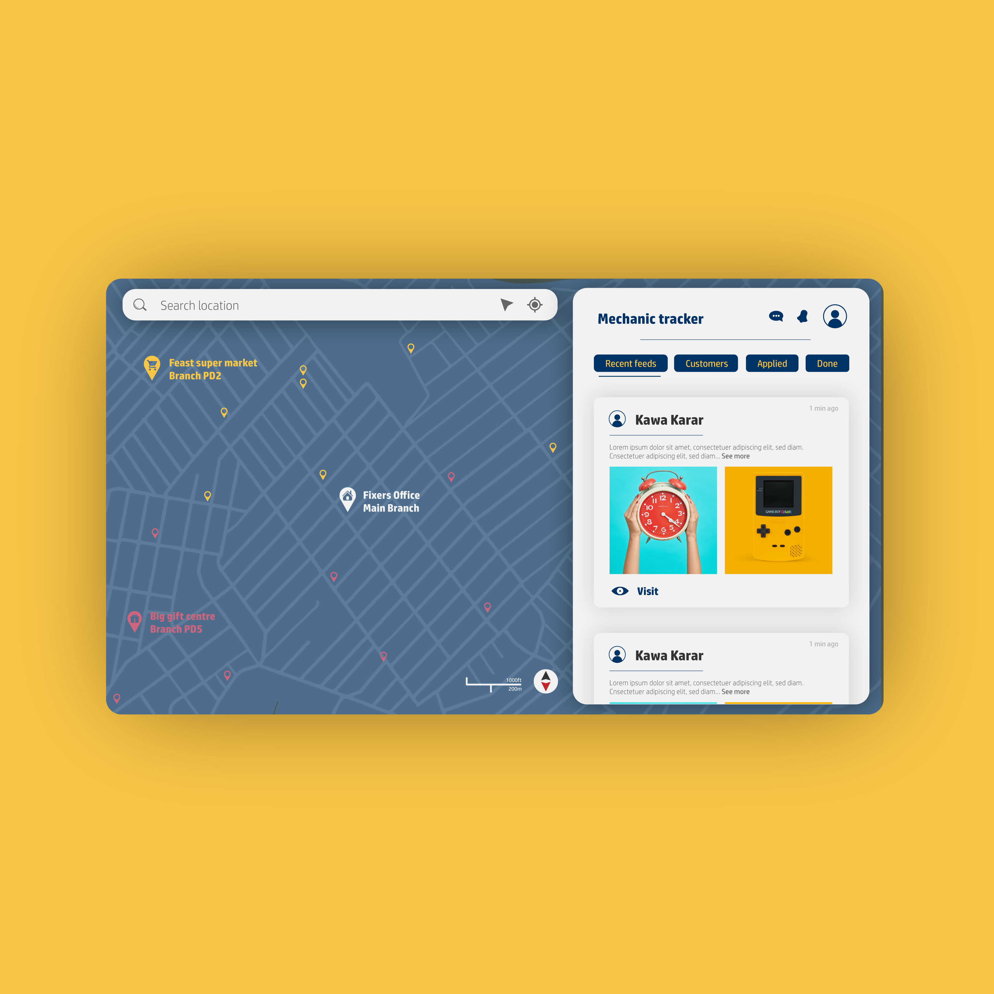 Map UI design concept by Ali Kawa Karar on Dribbble