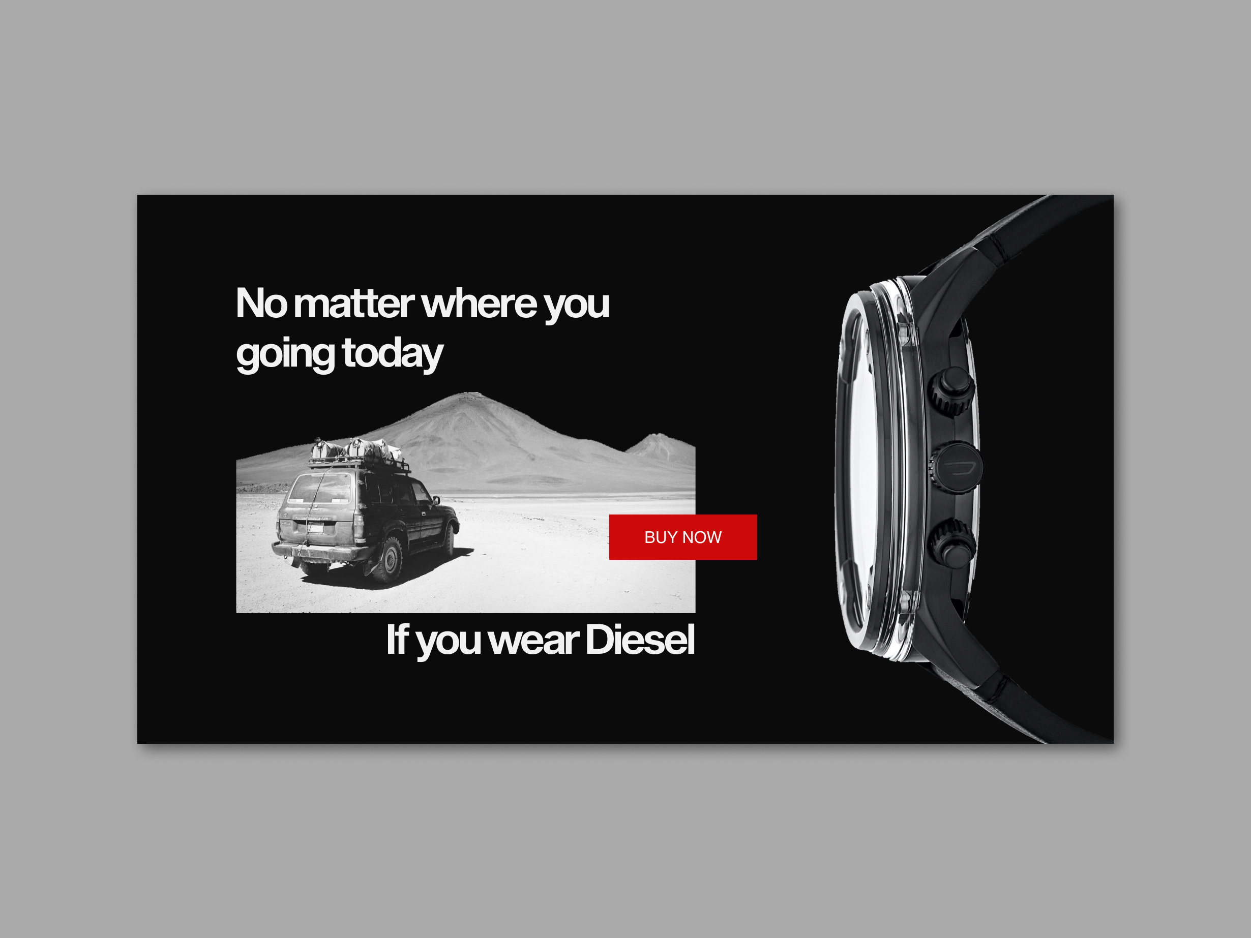 Diesel ads banner by Denis Malovany on Dribbble