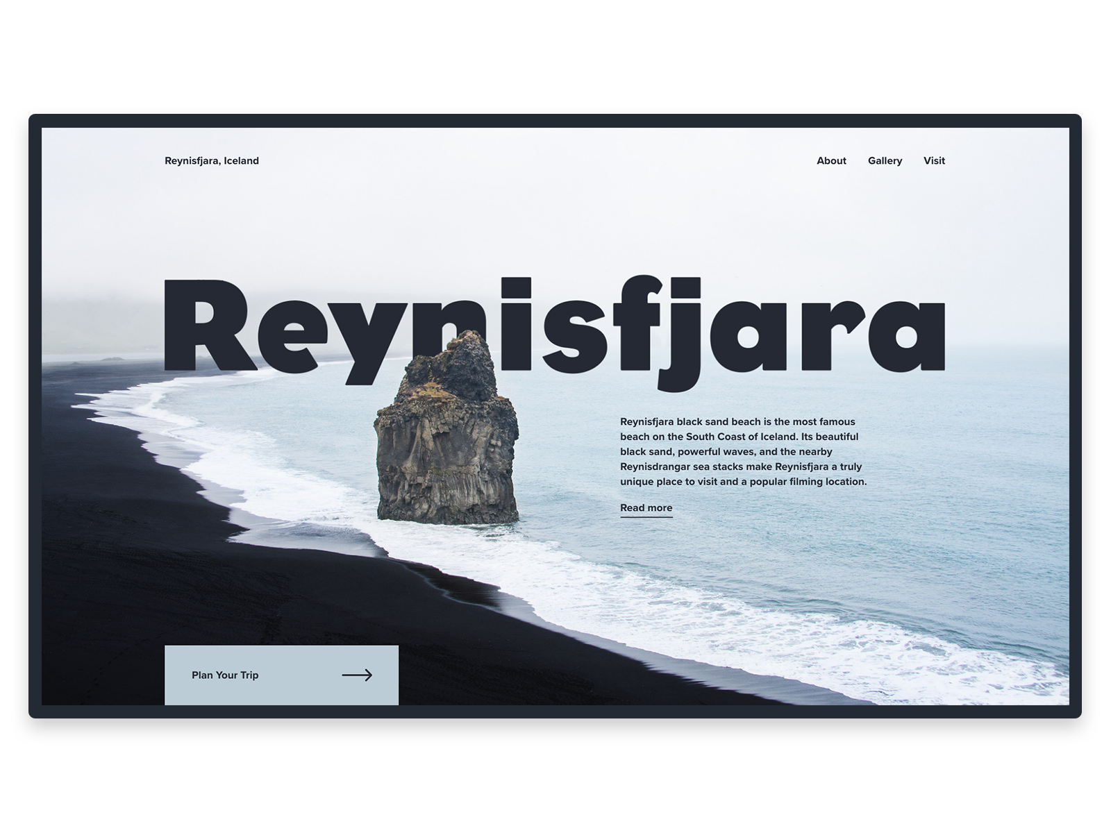 Reynisfjara Website Concept by Jeffrey Danese on Dribbble