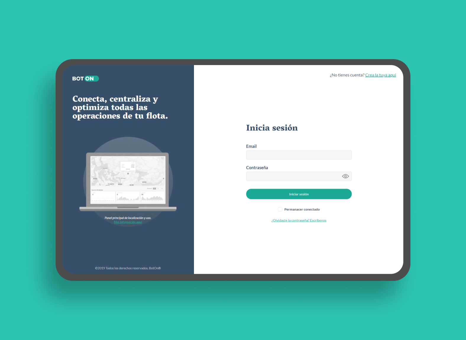 BotOn login view by Calavero on Dribbble
