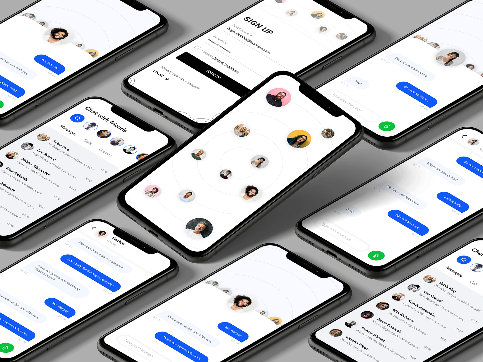 Message App UI Design Concept by Sachin Singh on Dribbble