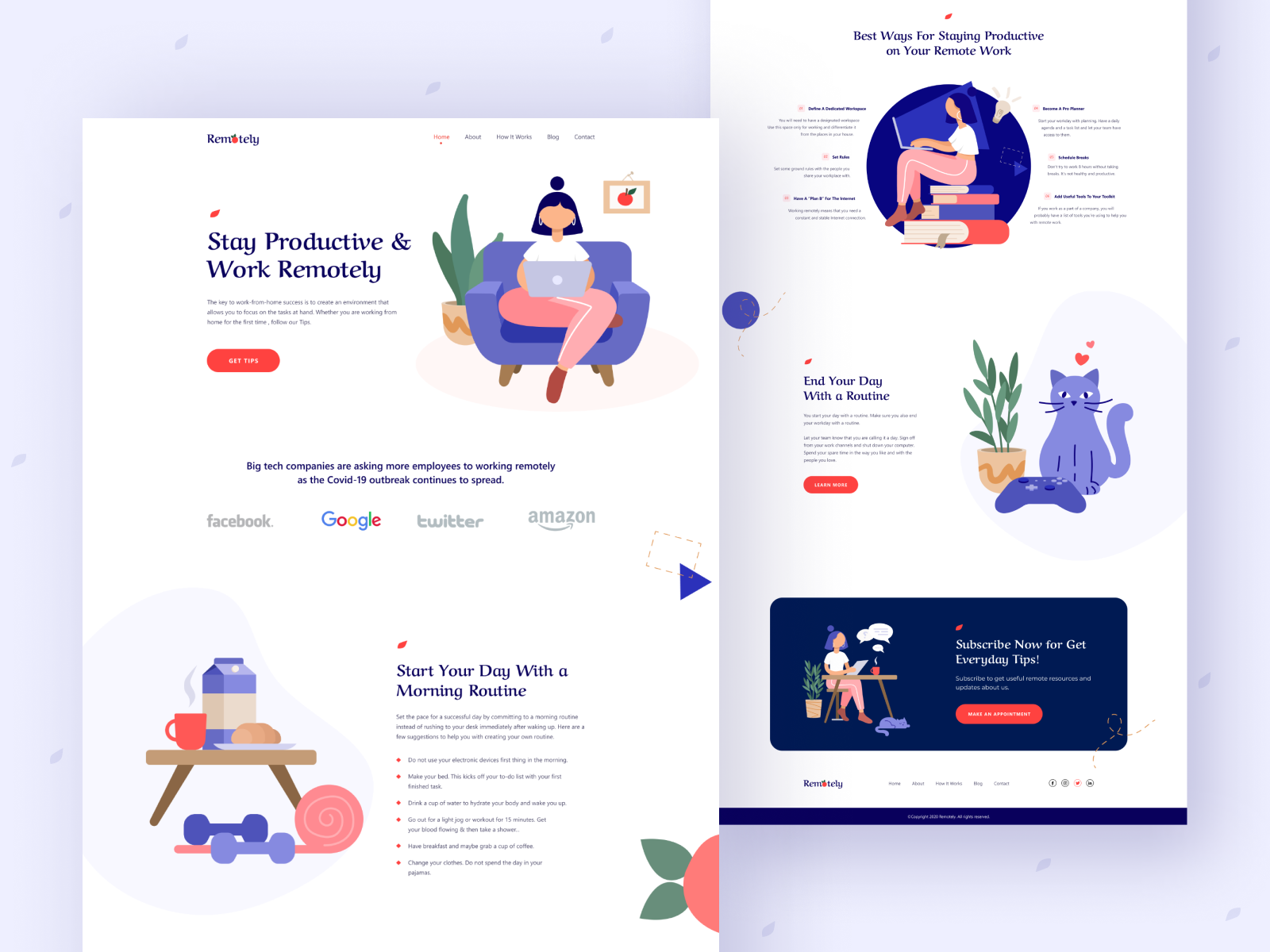 Remotely - Remote Work Landing Page by RH | Web & Mobile App Design ...