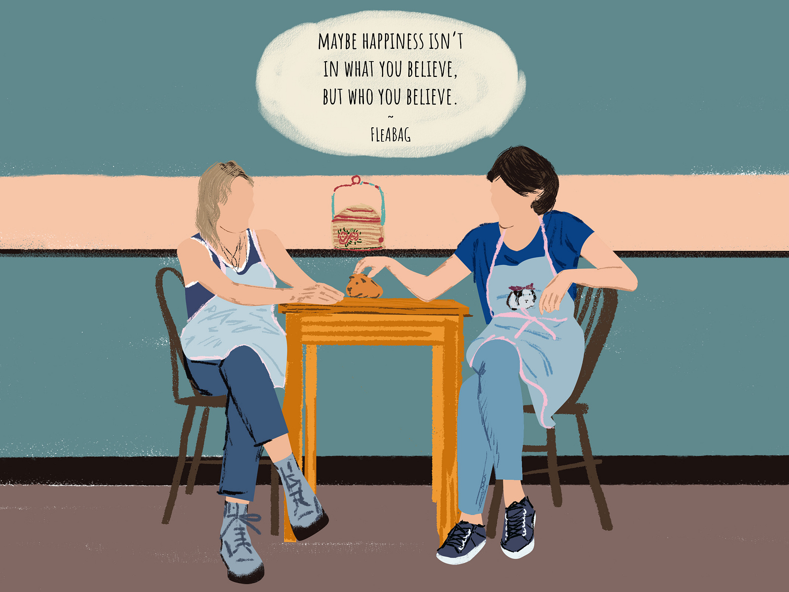 Fleabag illustration by Ayse Ezgi Yildiz on Dribbble