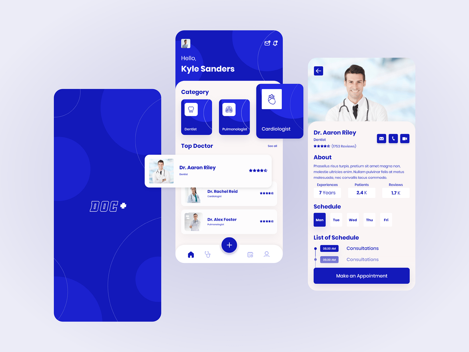 DOC+ | Doctor Appointment Apps by Iday Hidayat on Dribbble
