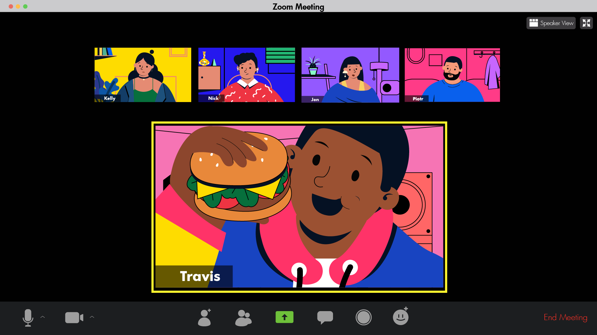Zoom Call gone wrong by kelly tan on Dribbble