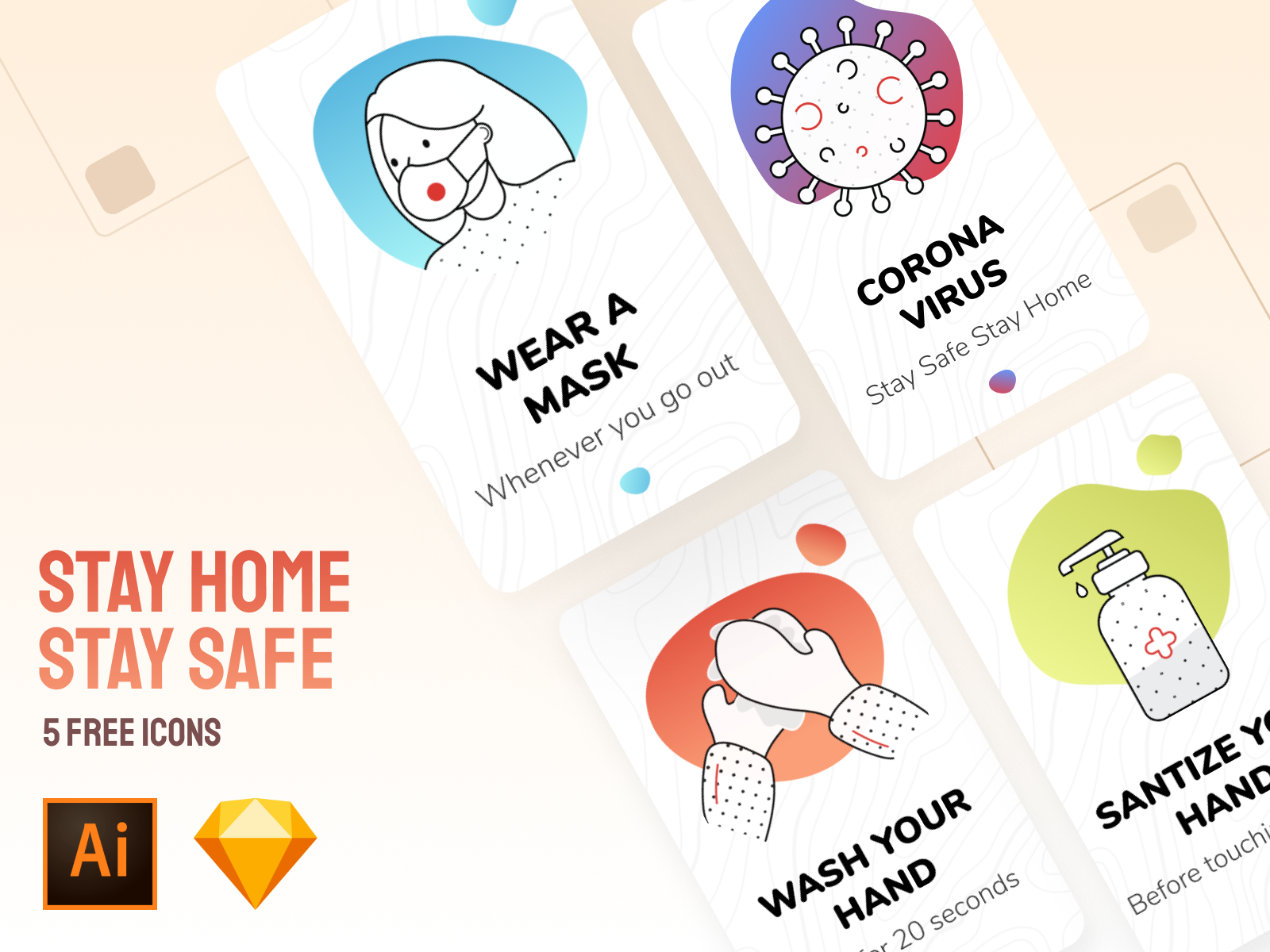 Freebie COVID 19 Icons by Karan Sharma on Dribbble