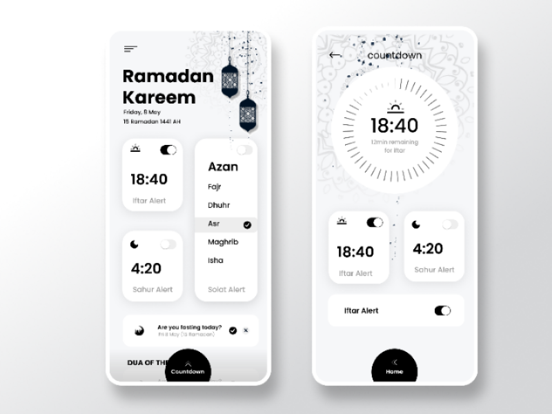 Ramadan Timer App by Adeleke A. Balogun on Dribbble