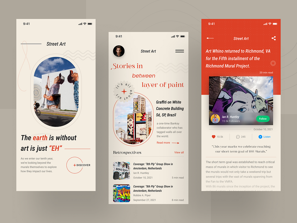 Street Art App Design by MindInventory UI/UX for MindInventory on Dribbble