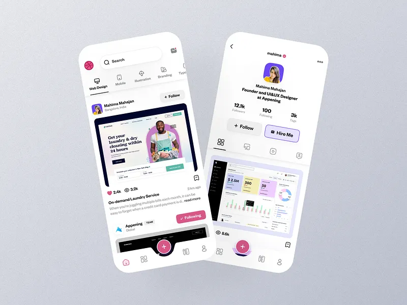 Profile Screen designs, themes, templates and downloadable graphic ...