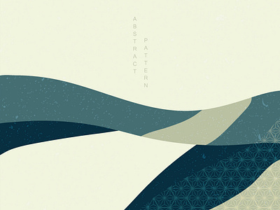 Nature background with Japanese pattern vector. Geometric elemen by ...