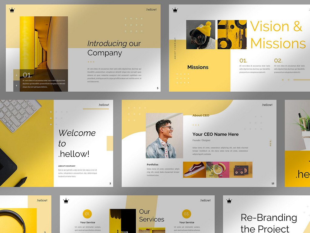 YELLOW - Powerpoint & Google Slides Template by Robby Fathur on Dribbble