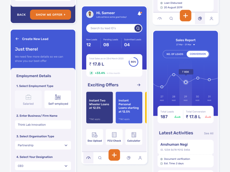 Sales app UI concept by Sanika Samant on Dribbble