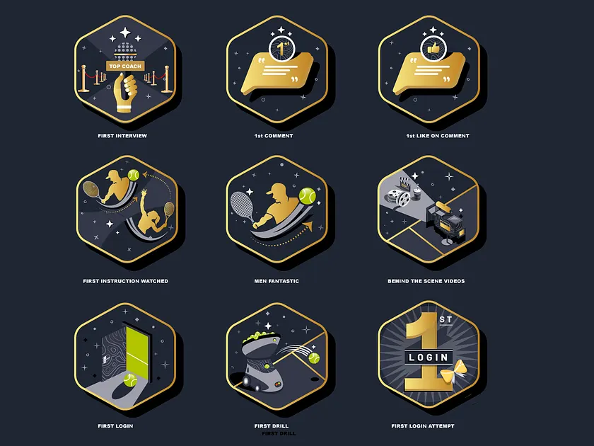 Gamification Badges designs, themes, templates and downloadable graphic ...