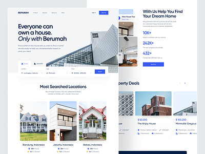 Berumah - Real Estate Landing Page by AsalDesign® for Kretya on Dribbble