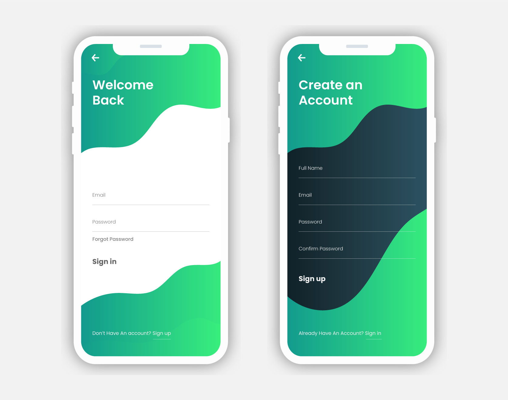 Sign in and Sign up app ui by Md. Hafizur Rahaman on Dribbble