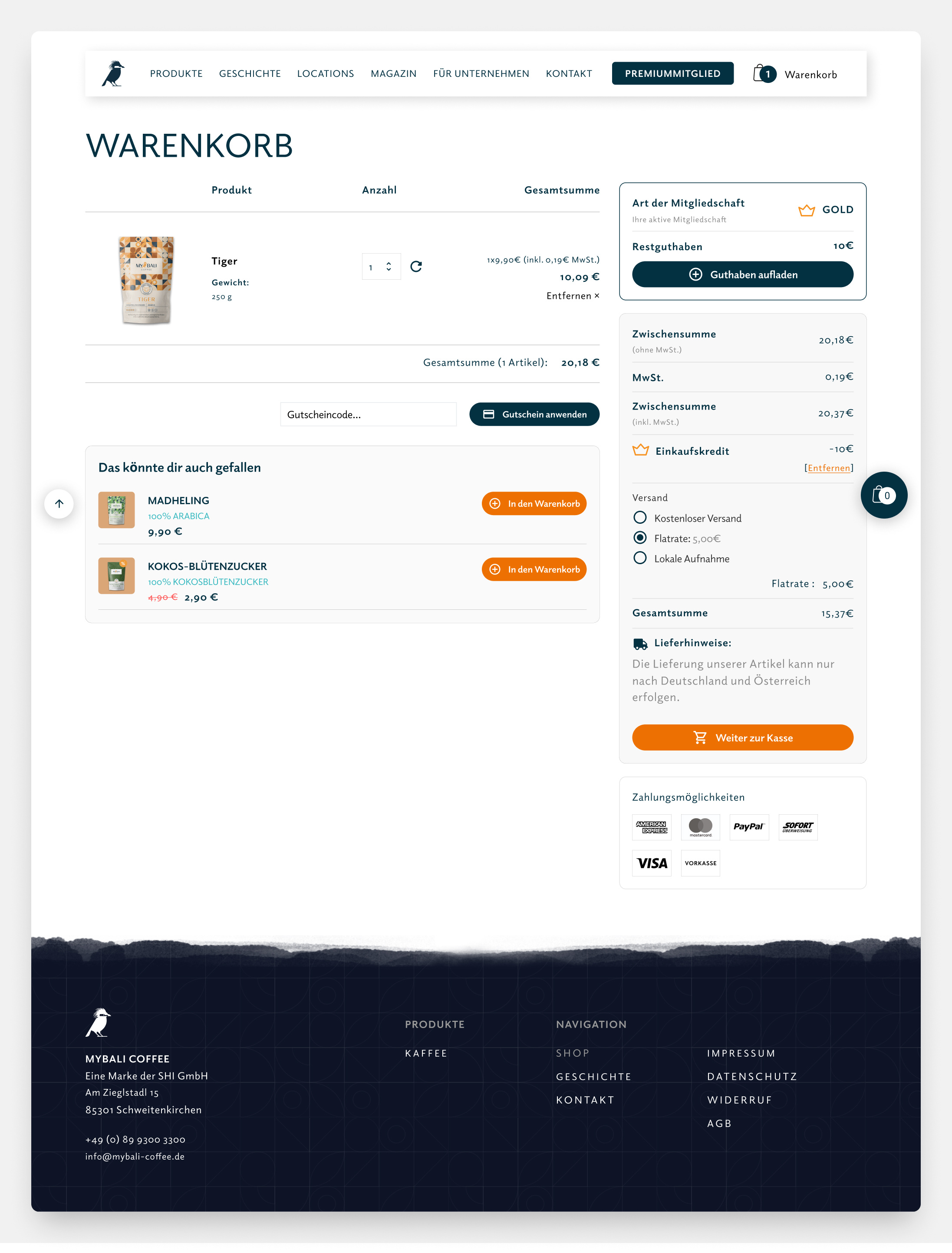 MyBali Coffee - WooCommerce Cart page UI Design by Johan Ferdian JR for ...