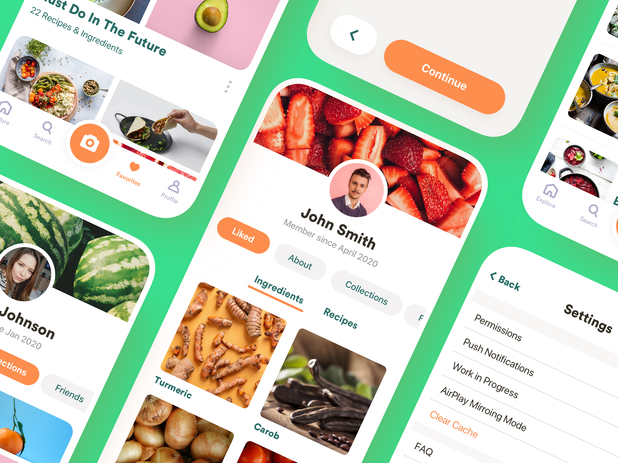 Profile Screen for a Health Recipe App by Isaac Sanchez on Dribbble