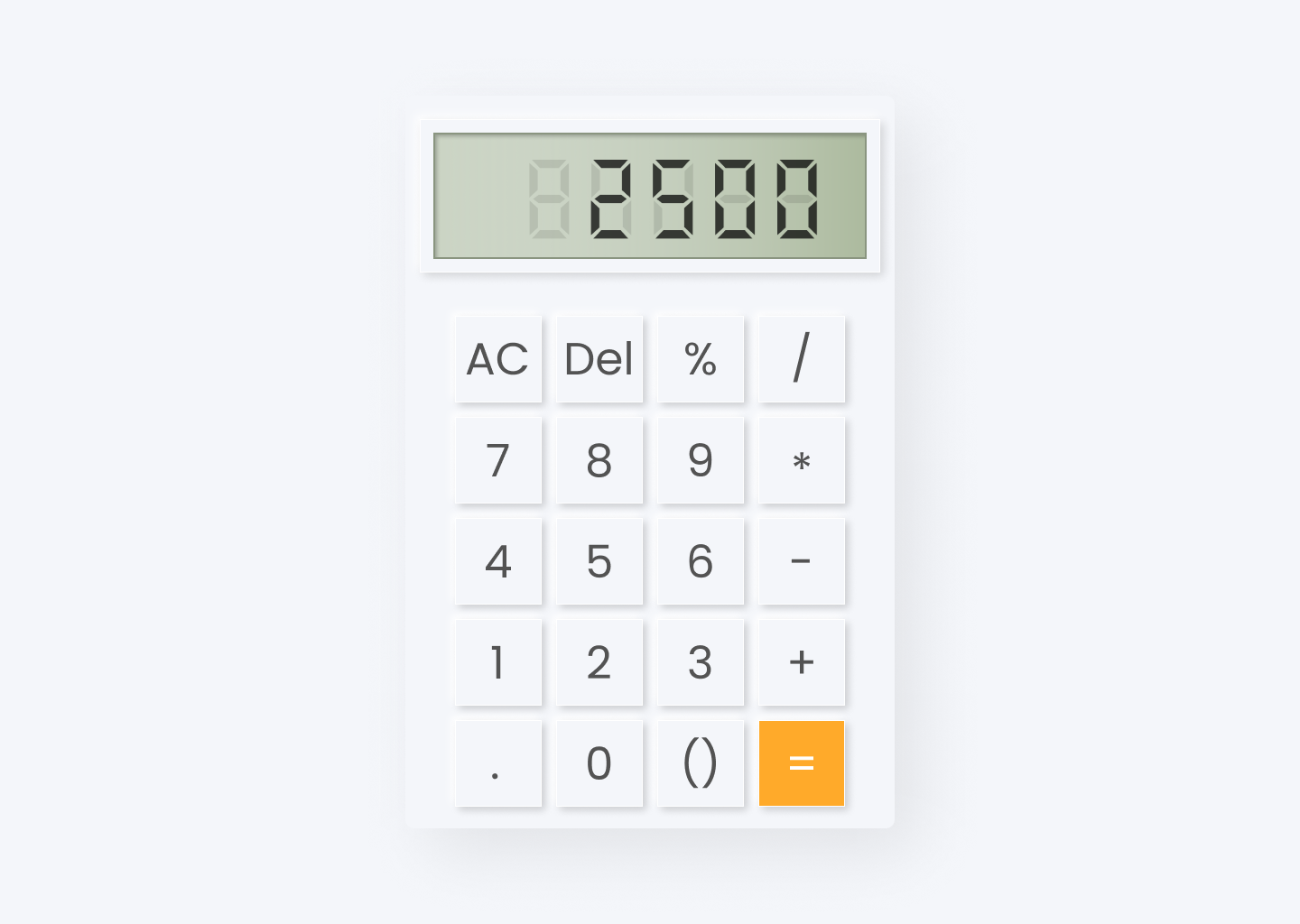 calculator UI concept by Alen Abraham on Dribbble
