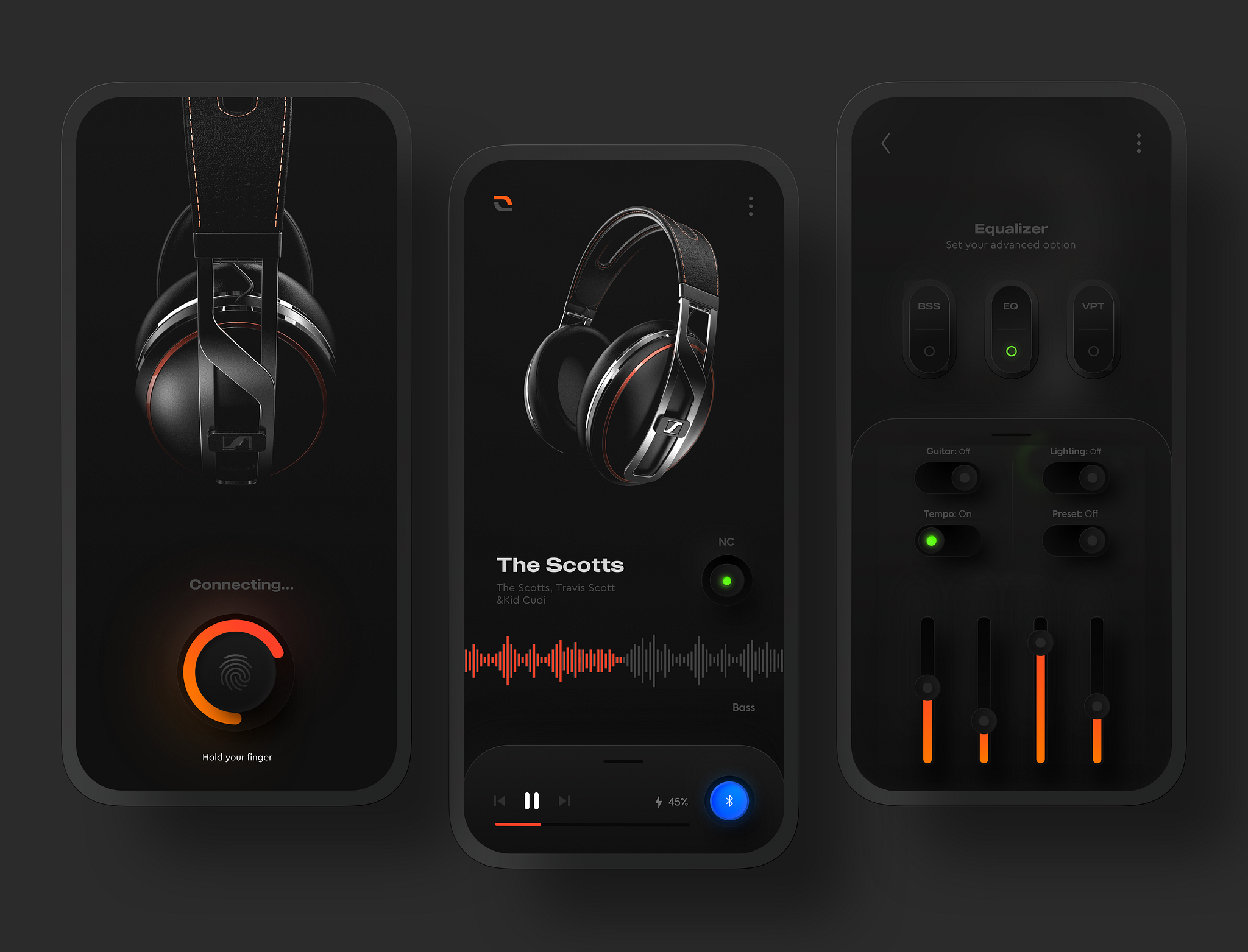Headphone controller app by Ariuka for Awsmd on Dribbble