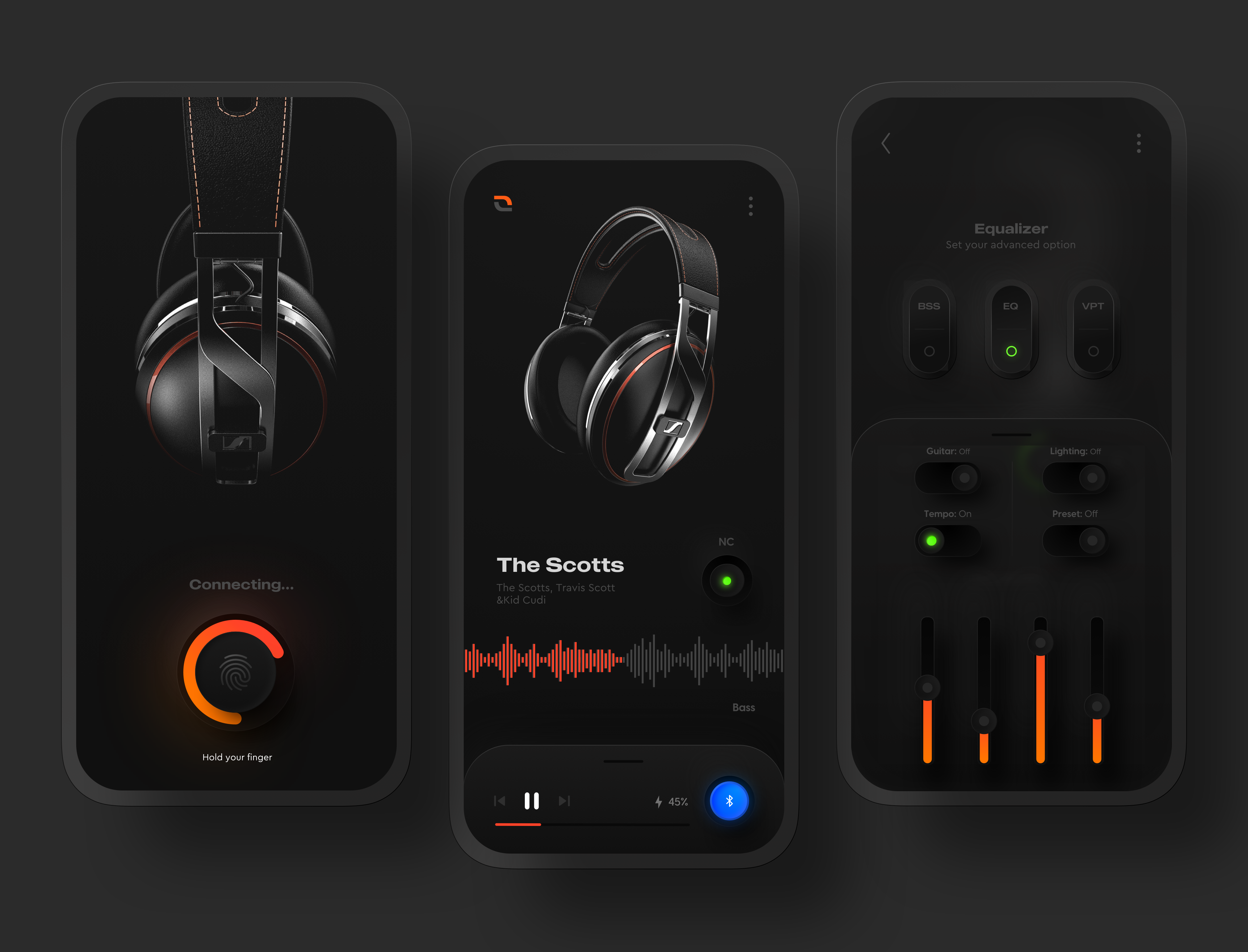 Headphone controller app by Ariuka for Awsmd on Dribbble