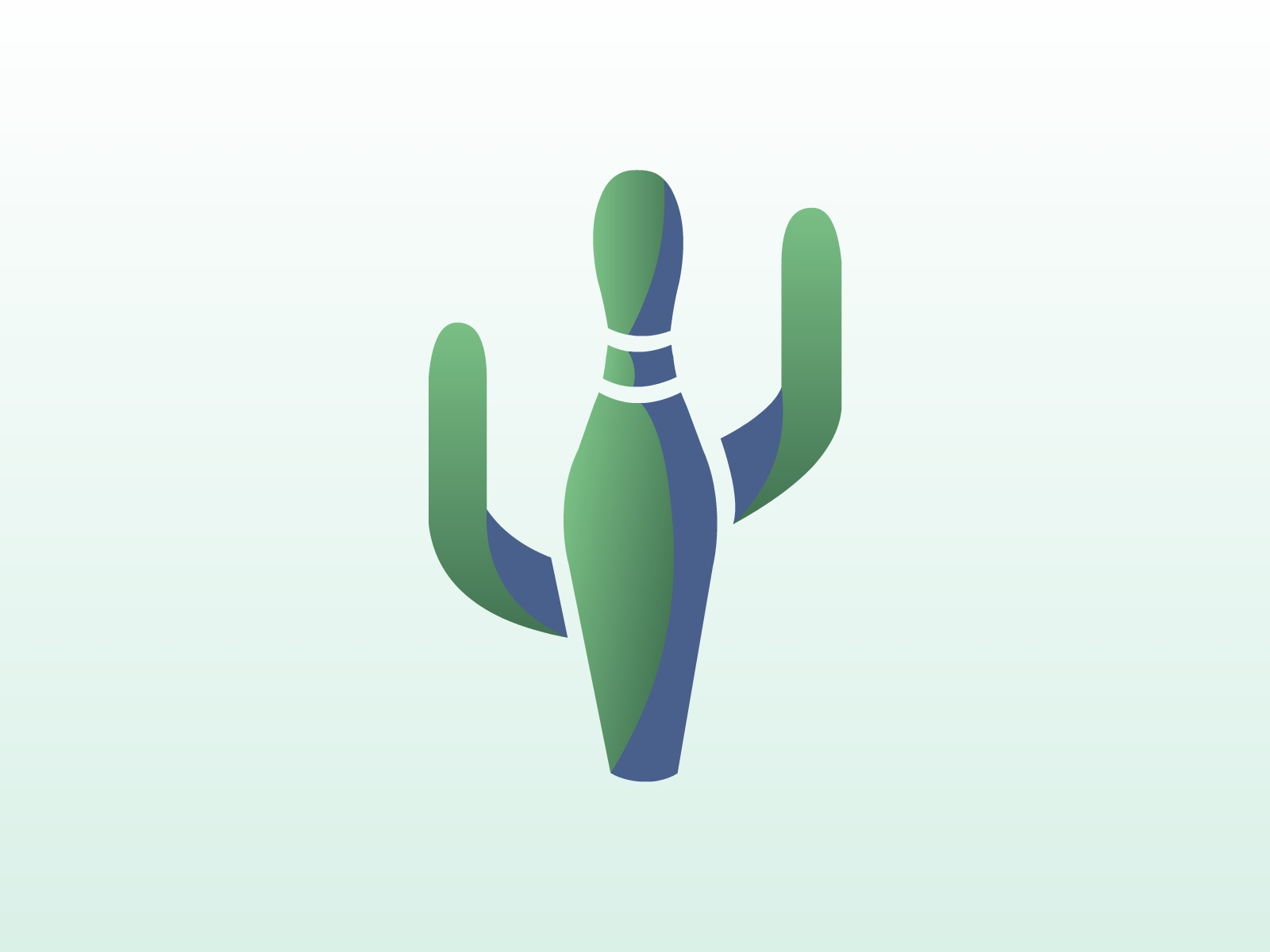 Cactus / Bowling Pin by Flash in Rahul on Dribbble