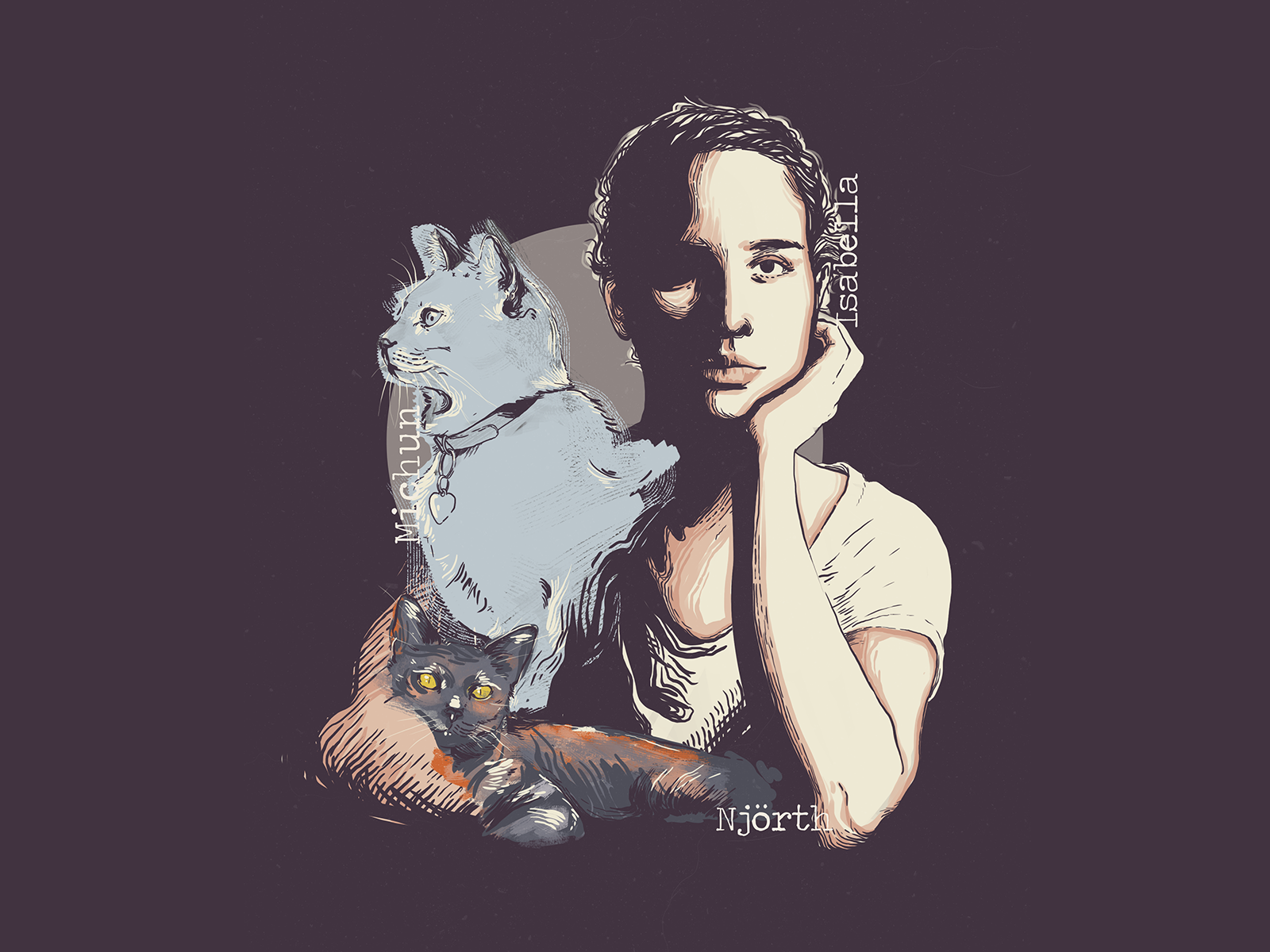 Isabella & Cats by Abigail P on Dribbble