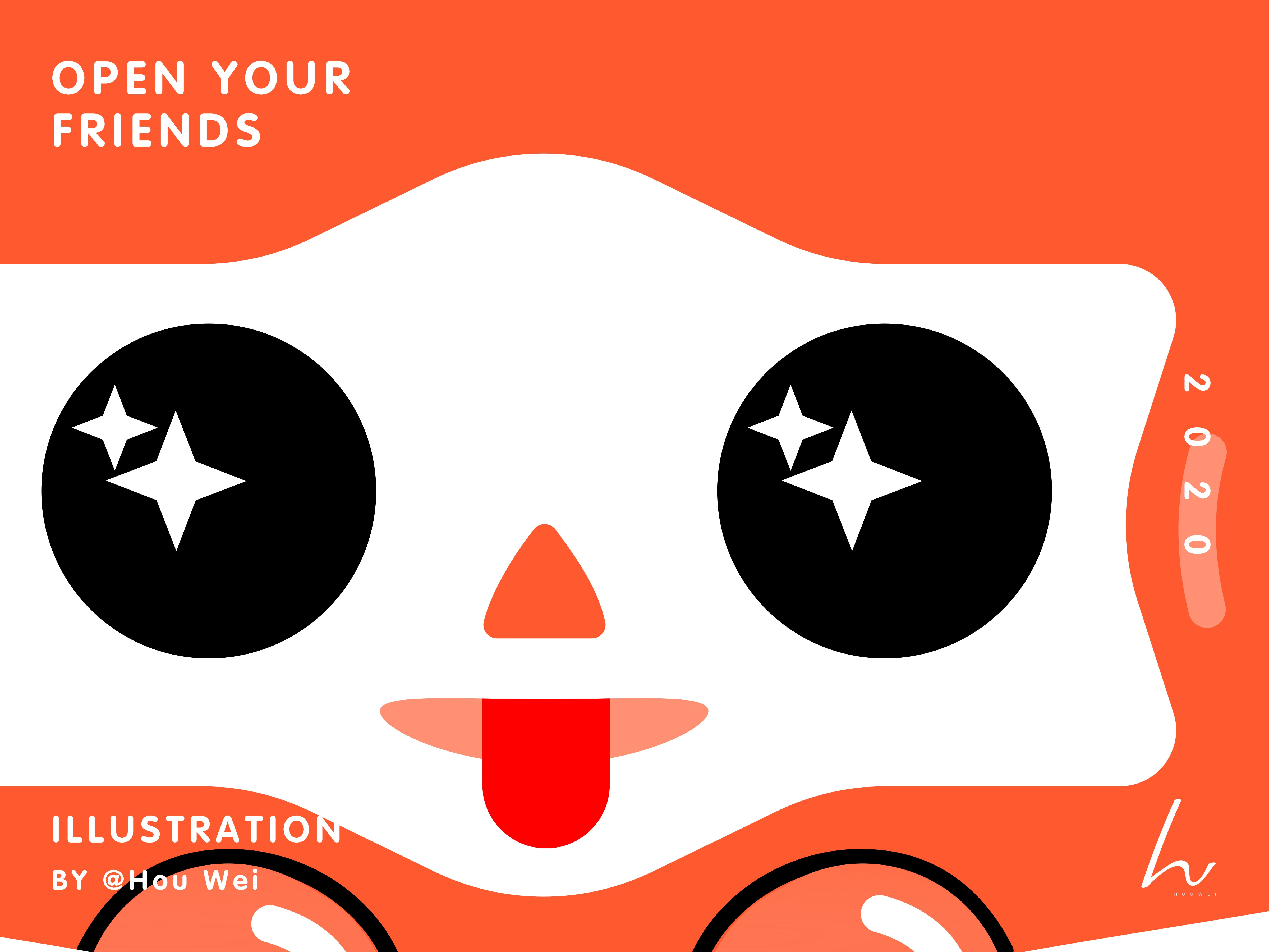 OPEN YOUR FRIENDS by Hou Wei on Dribbble