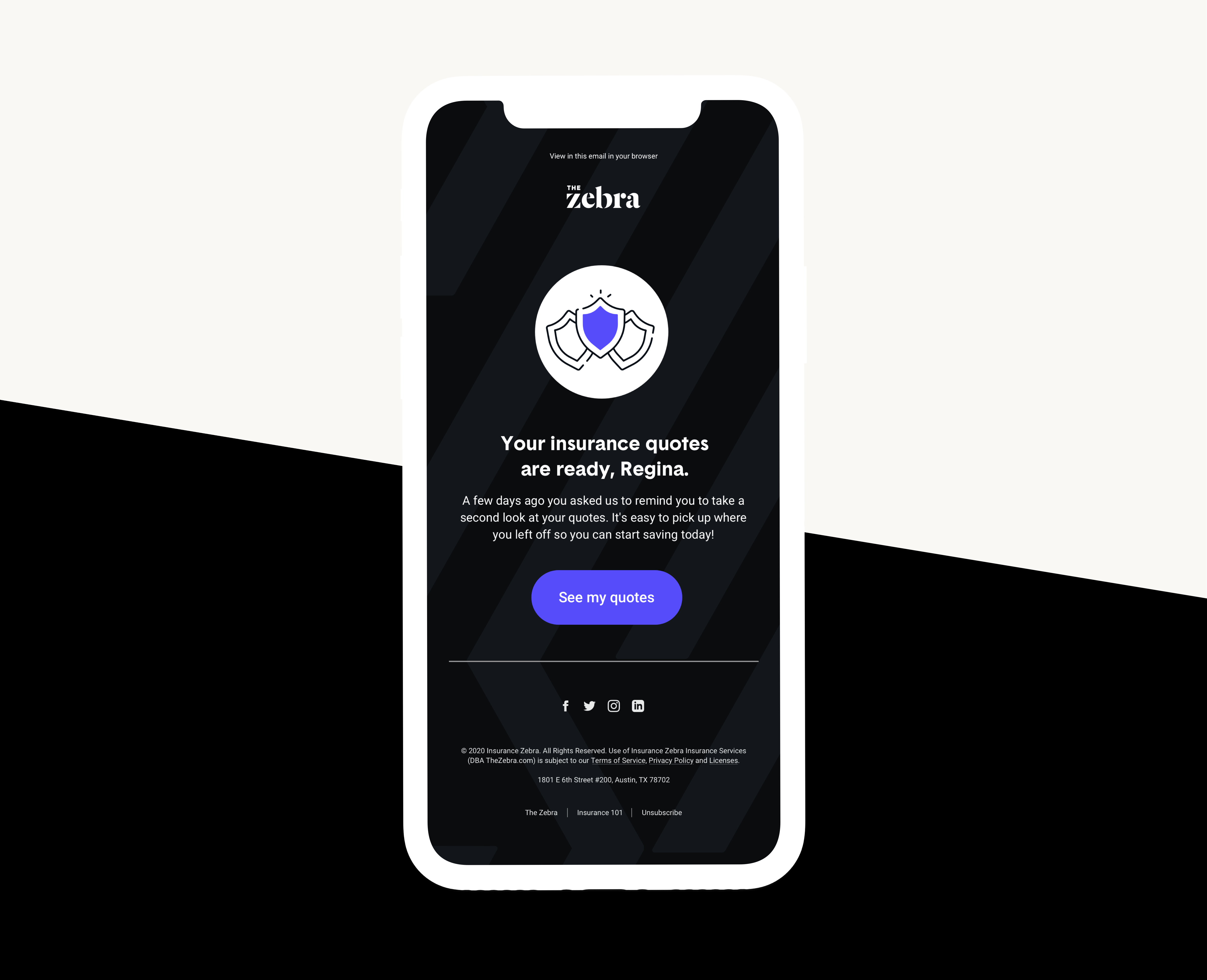 The Zebra Product email by Zac Colquitt for The Zebra on Dribbble