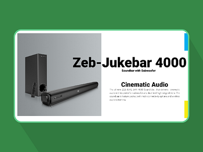 Soundbar website banner design by stark manoj on Dribbble