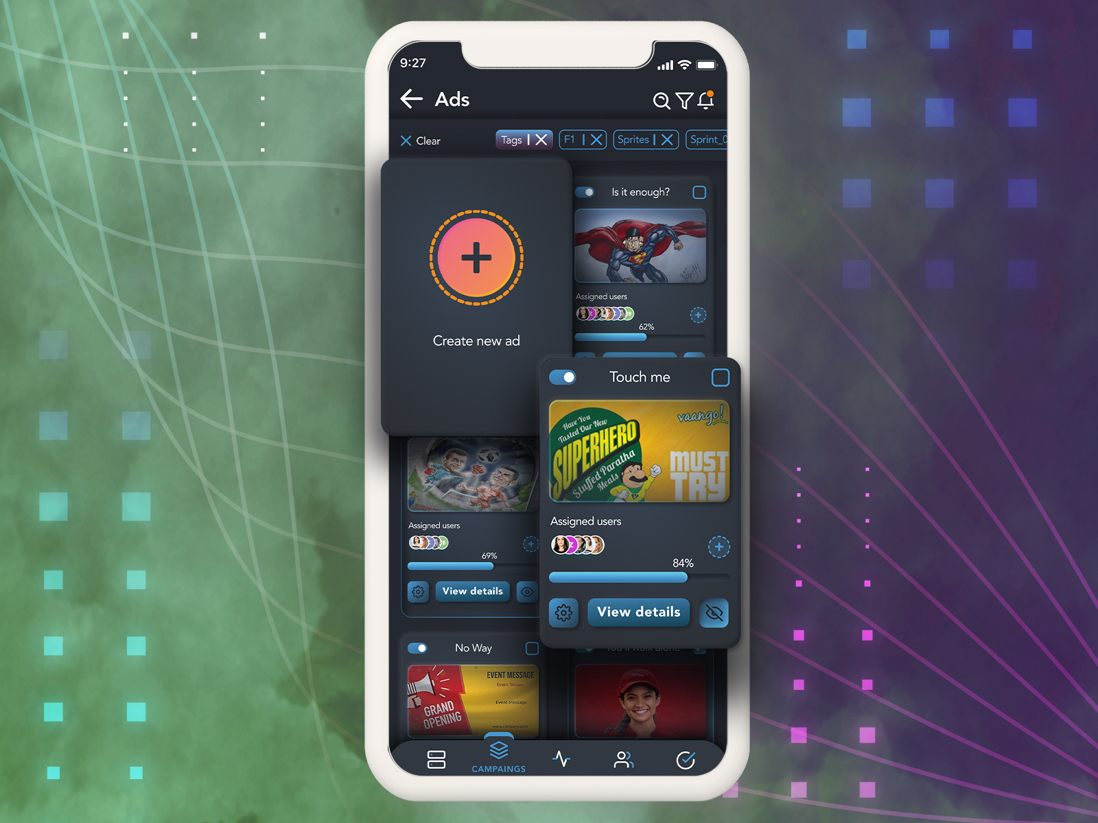 Ad App UI by Dejan Zafirovski on Dribbble