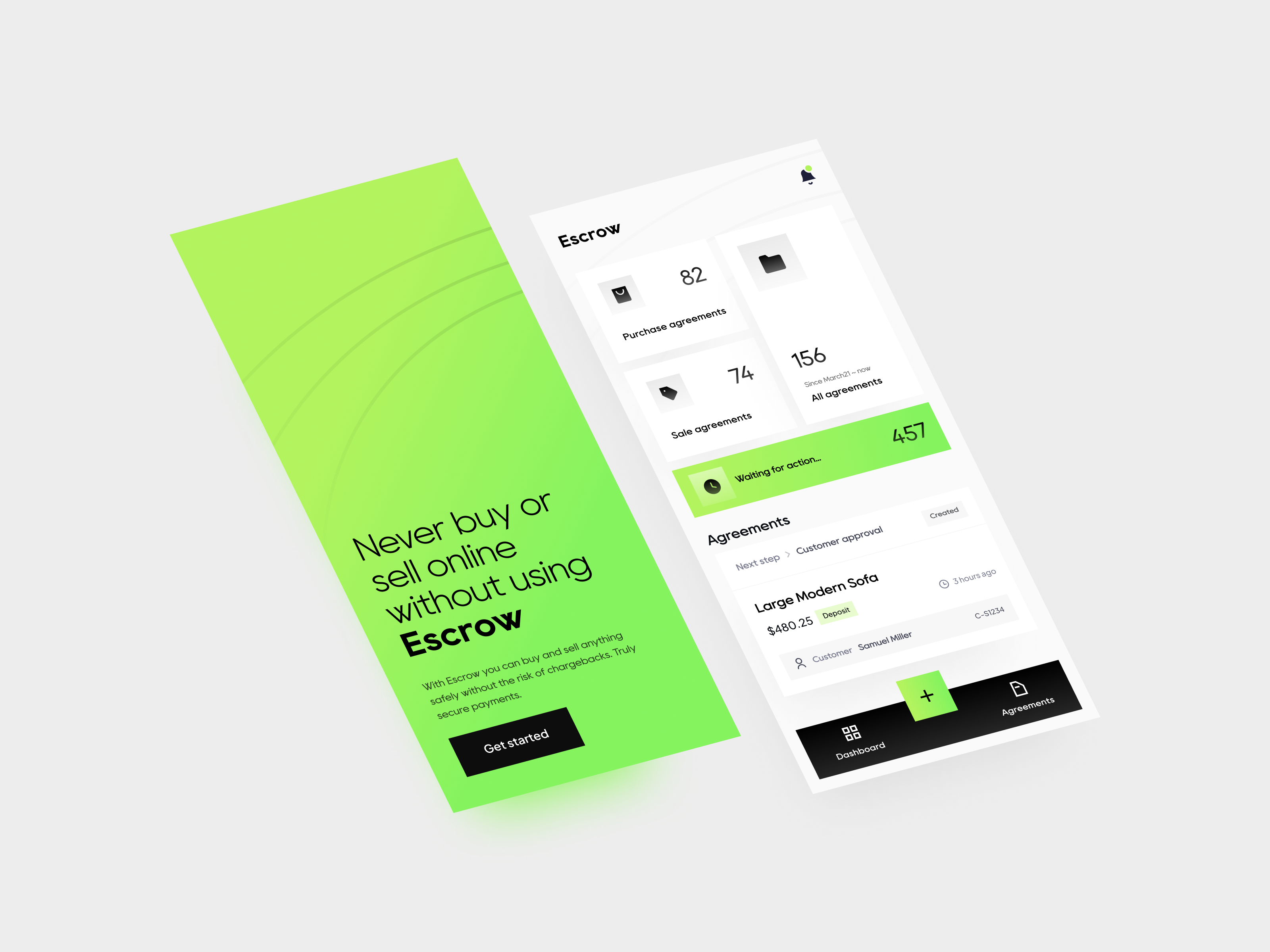 Escrow mobile design dashboard product design by Hamid R Mousazade on ...