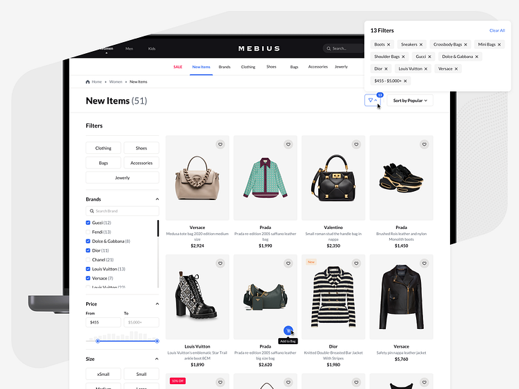 E-commerce Filters by Vladimir Rakshâ 🇺🇦 on Dribbble
